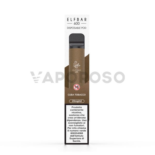 ElfBar Cuba Tobacco - 600 Puff - Usa e Getta - Vaporoso