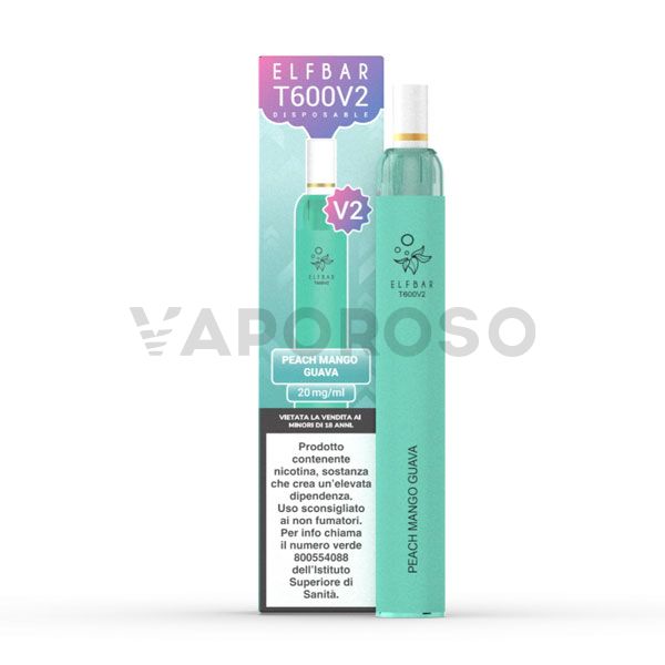 Elf Bar T600 V2 Peach Mango Guava - 600 Puff - Usa e Getta - Vaporoso