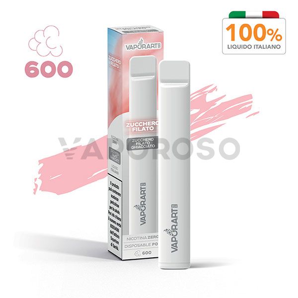 Vaporart Zucchero Filato - 600 Puff - Usa e Getta - Vaporoso