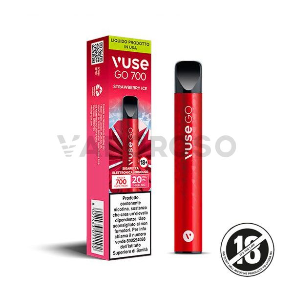 Vuse Go Strawberry Ice - 700 Puff - Usa e Getta - Vaporoso