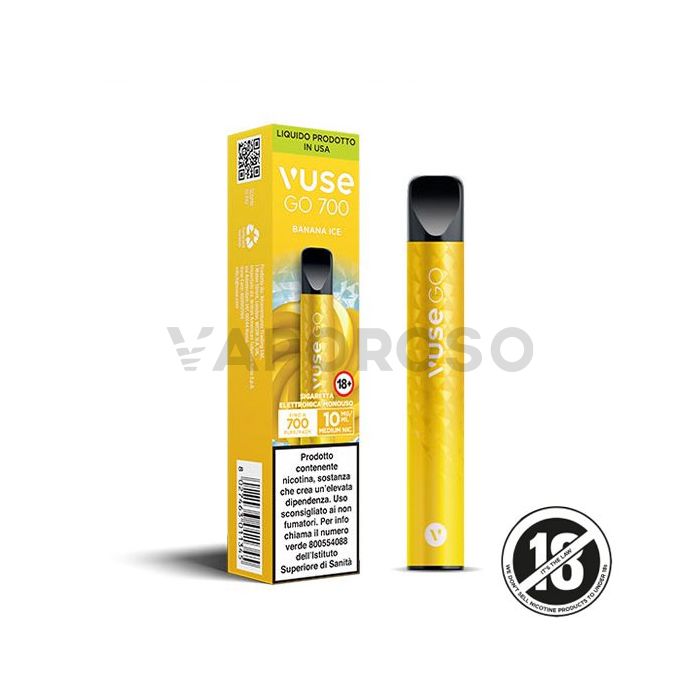 Vuse Go Banana Ice - 700 Puff - Usa e Getta - Vaporoso